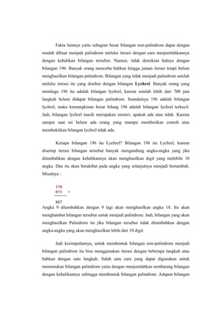 Bilangan Palindromik | PDF
