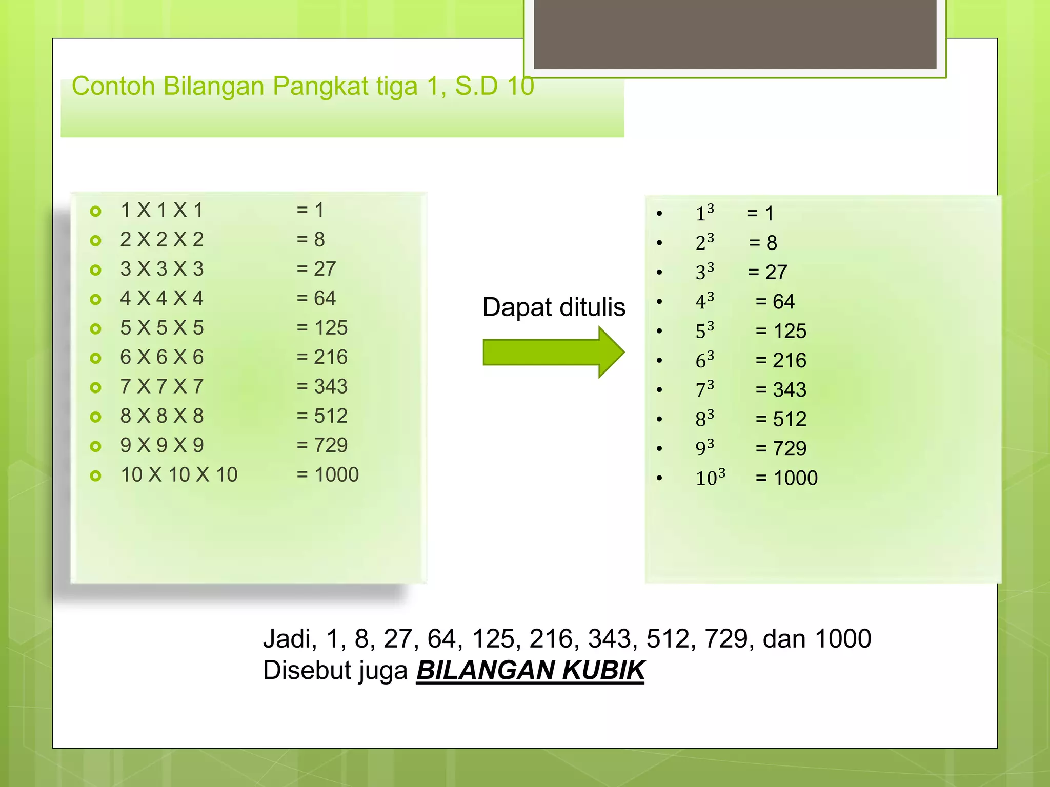 Bilangan pangkat | PPTX