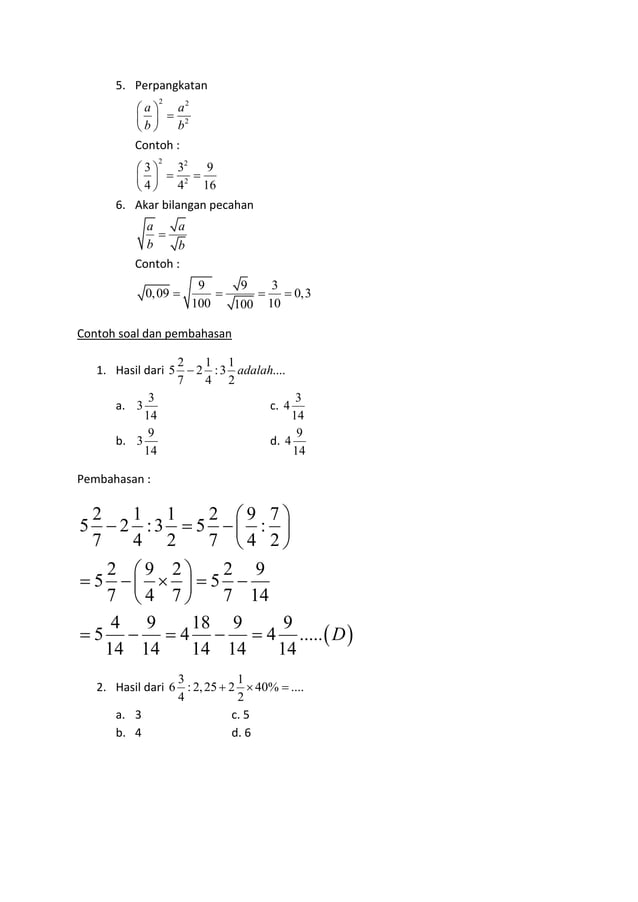Bilangan pecahan | PDF