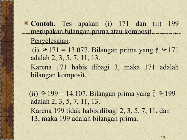 Materi Bilangan Prima di mata kuliah teori bilangan | PPTX