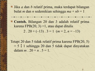 Materi Bilangan Prima di mata kuliah teori bilangan | PPTX