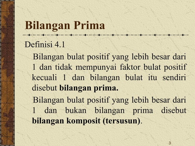 Materi Bilangan Prima di mata kuliah teori bilangan | PPTX