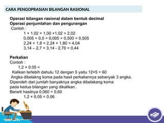 PPT Matematika tentang BILANGAN RASIONAL | PPT