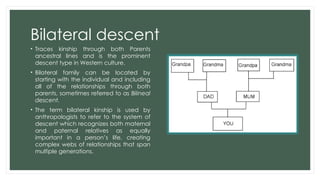 determinants of bilateral descent groups | PPT