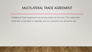 Bilateral agreements- Yashvanth G Nayak | PPTX