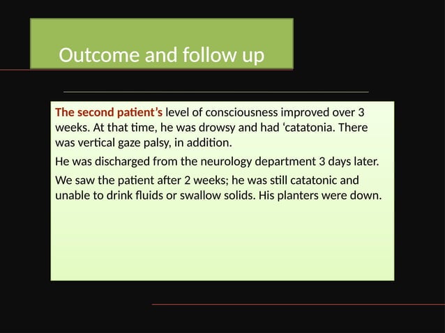 Bilateral Percheron artery occlusion, two cases | PPT