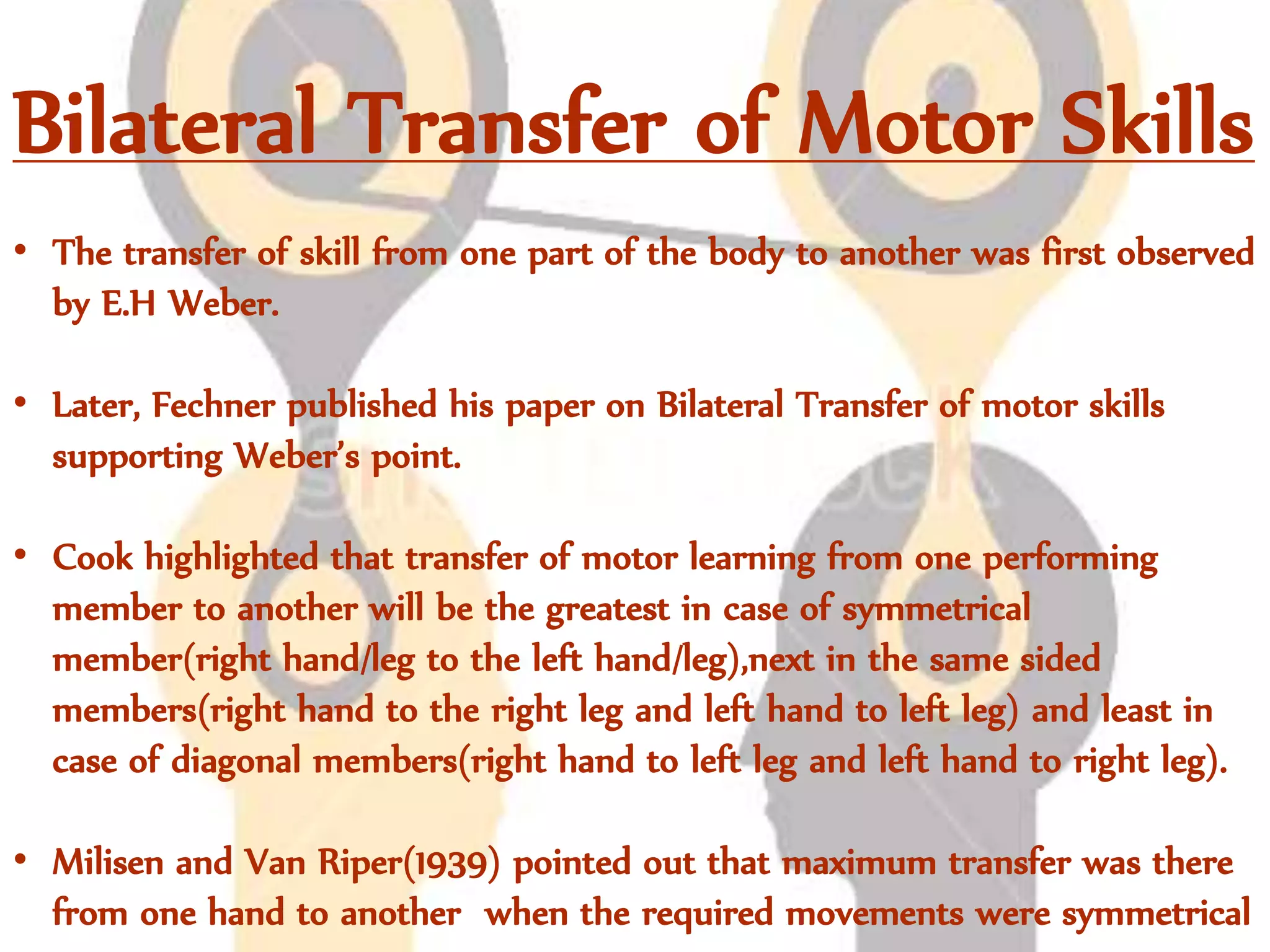 Bilateral transfer of learning | PPTX