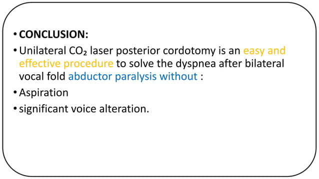 Bilateral TVC paralysis Dr. M. Erami | PDF