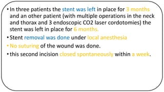 Bilateral TVC paralysis Dr. M. Erami | PDF