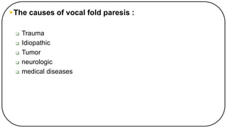 Bilateral TVC paralysis Dr. M. Erami | PDF