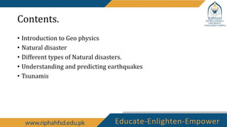 Relationship Geophysics & Natural Disasters | PPTX