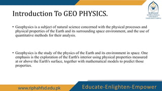 Relationship Geophysics & Natural Disasters | PPTX