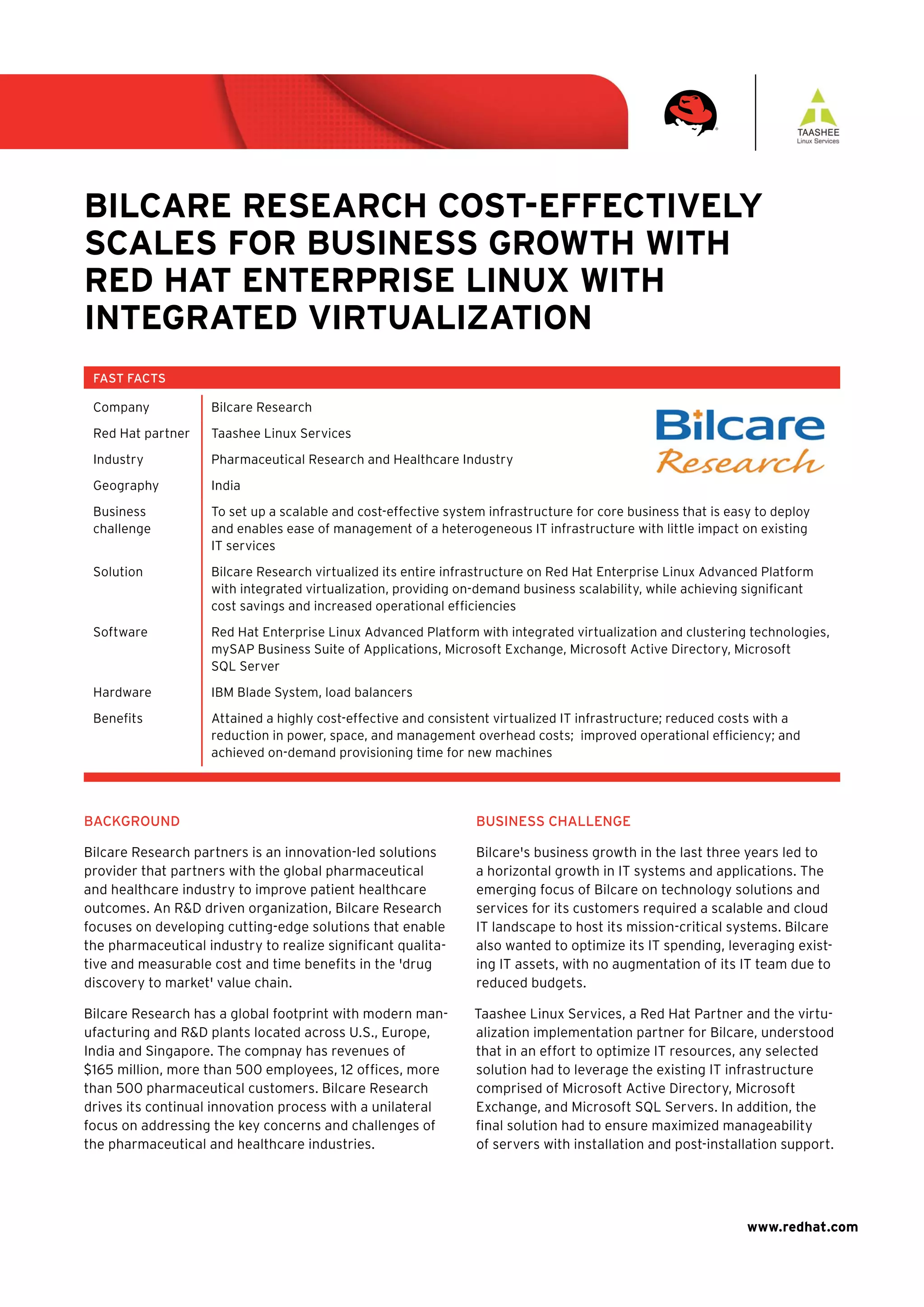 Bilcare Cost Effectively Scales For Business Growth | PDF