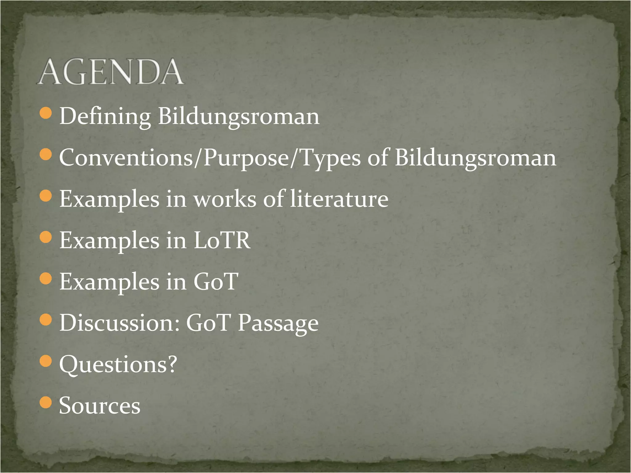 Bildungsroman sample | PPT