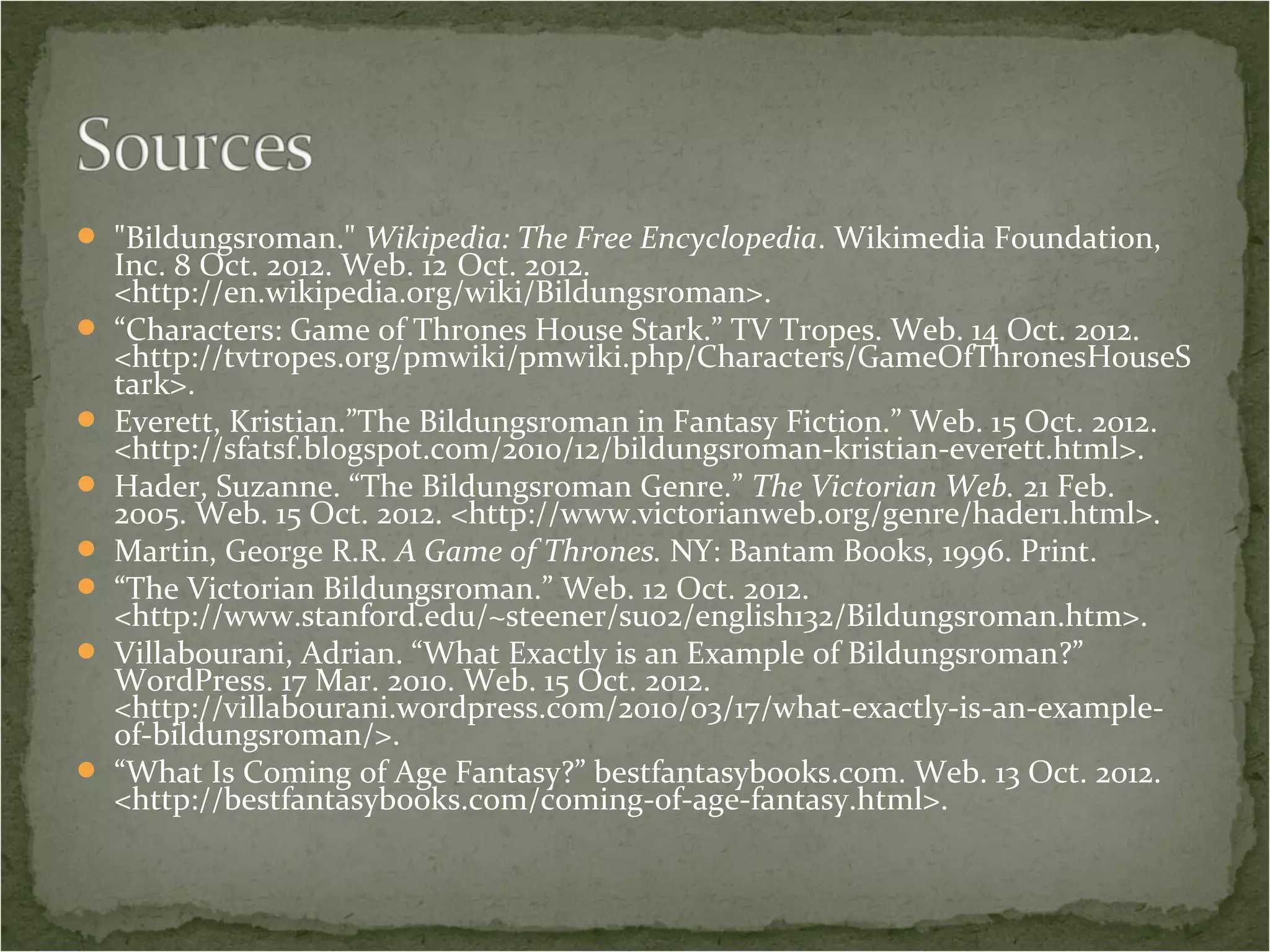 Bildungsroman sample | PPT