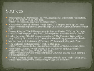 Bildungsroman sample | PPT | Fantasy | Genres