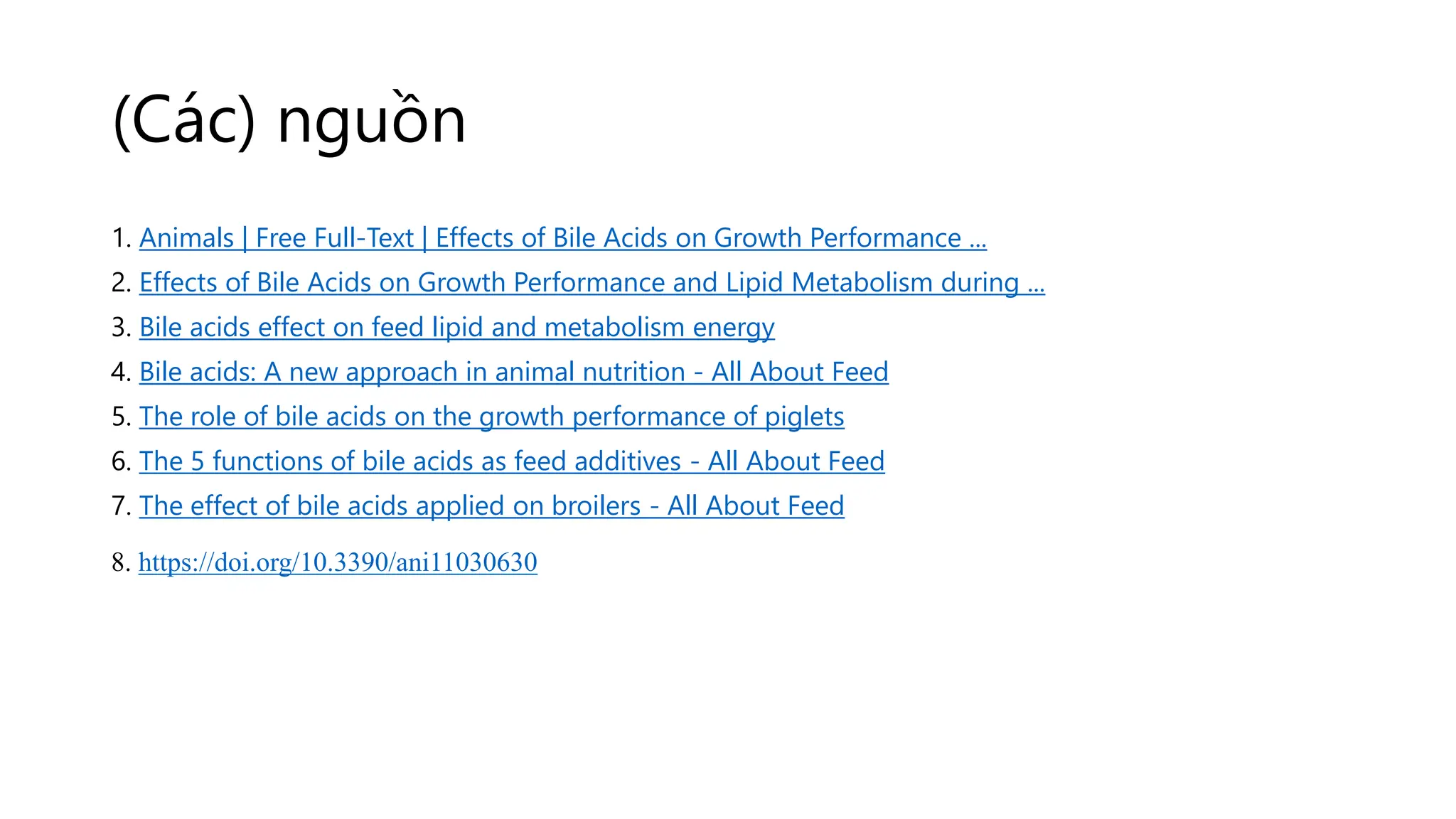 Tổng quan về Bile-Acids (Acid Mật) trong dinh dưỡng động vật | PPTX
