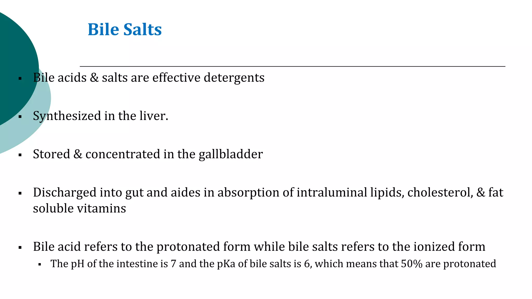 Bile acid synthesis and digestion of lipids | PPTX