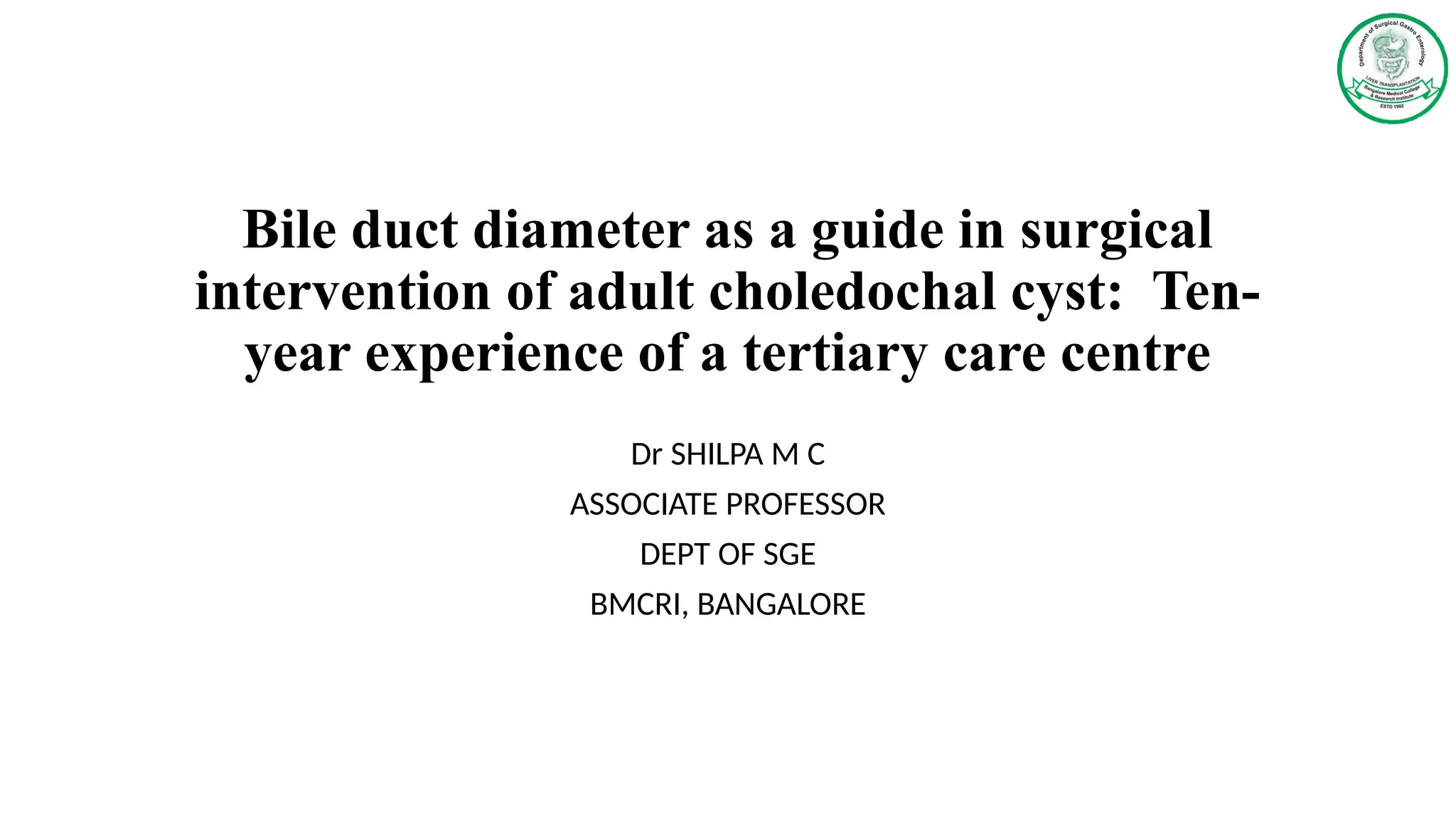 Bile duct diameter as a guide in surgical intervention of adult ...