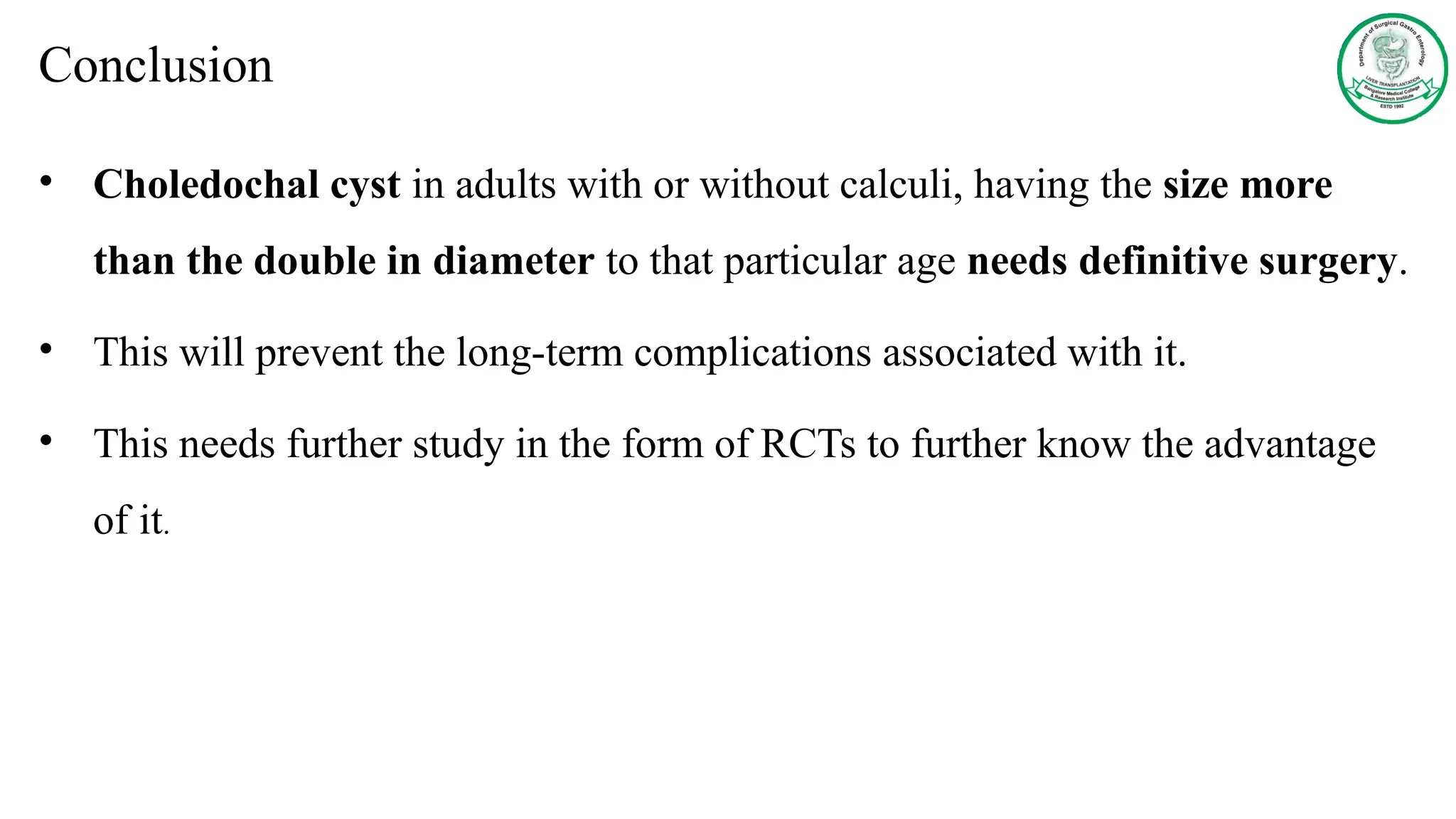 Bile duct diameter as a guide in surgical intervention of adult ...