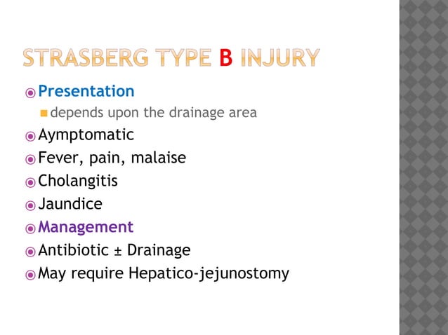 Bile duct injuries | PPTX | Digestive Disorders | Diseases and Conditions