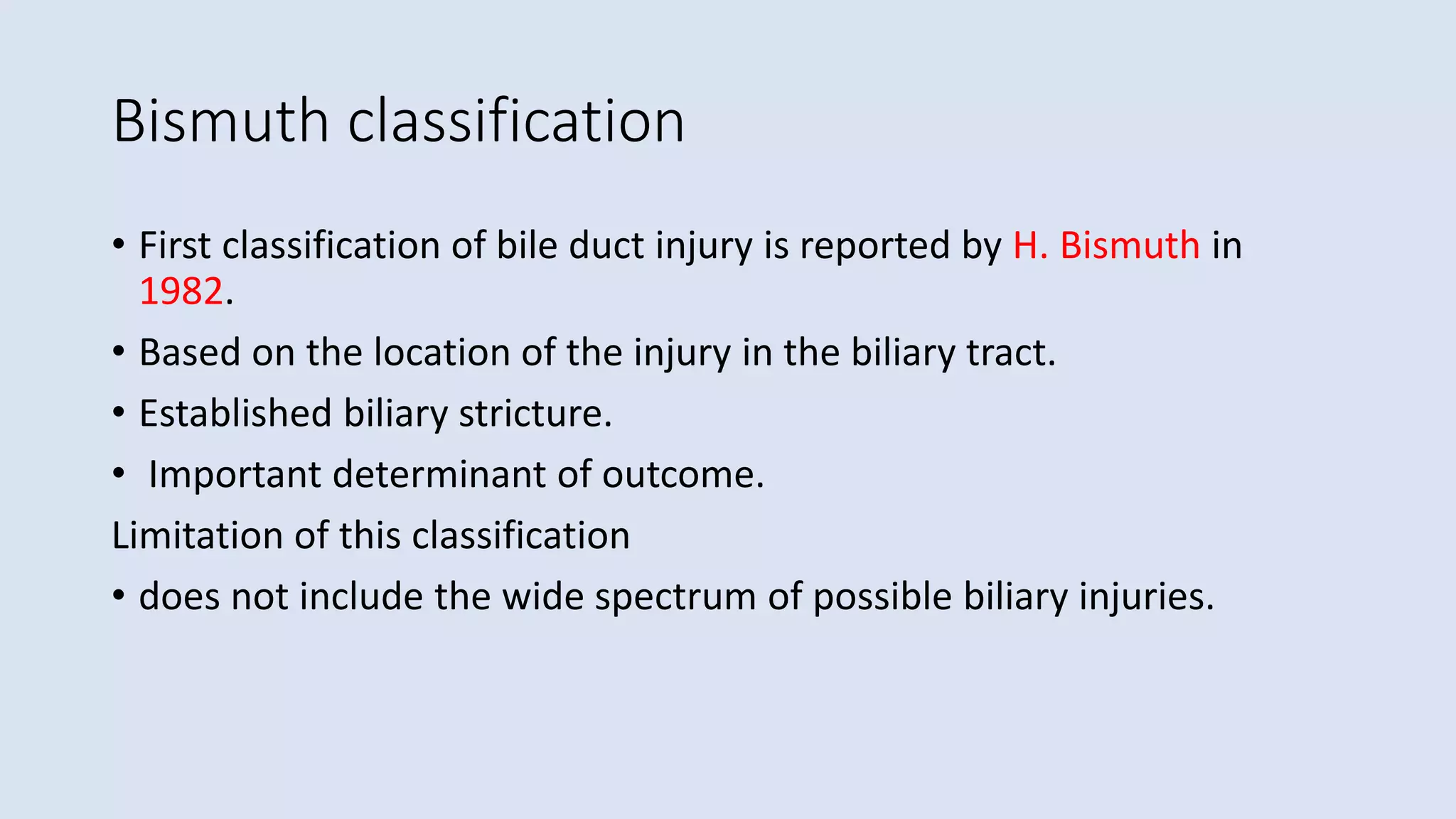 Bile Duct Injury and Post Cholecystectomy Biliary Stricture | PPTX