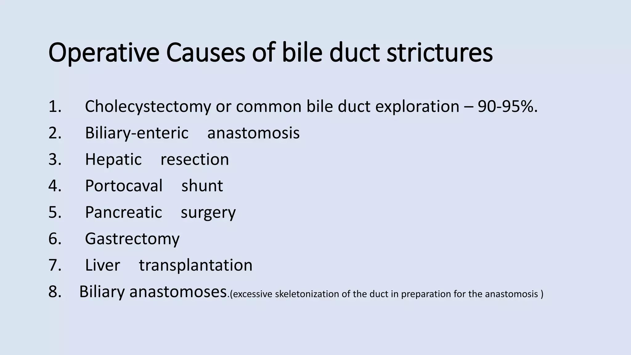 Bile Duct Injury and Post Cholecystectomy Biliary Stricture | PPTX