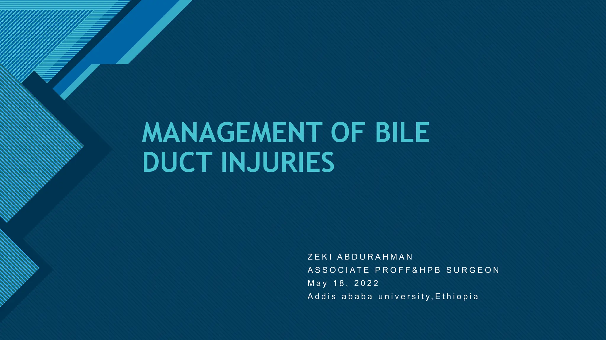 Bile duct injury CME lecture | PPT