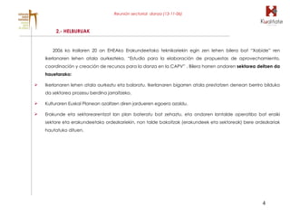 Bilera sektoriala - deialdia - dantza - EJ - KEL 2006-11-13 | PPT