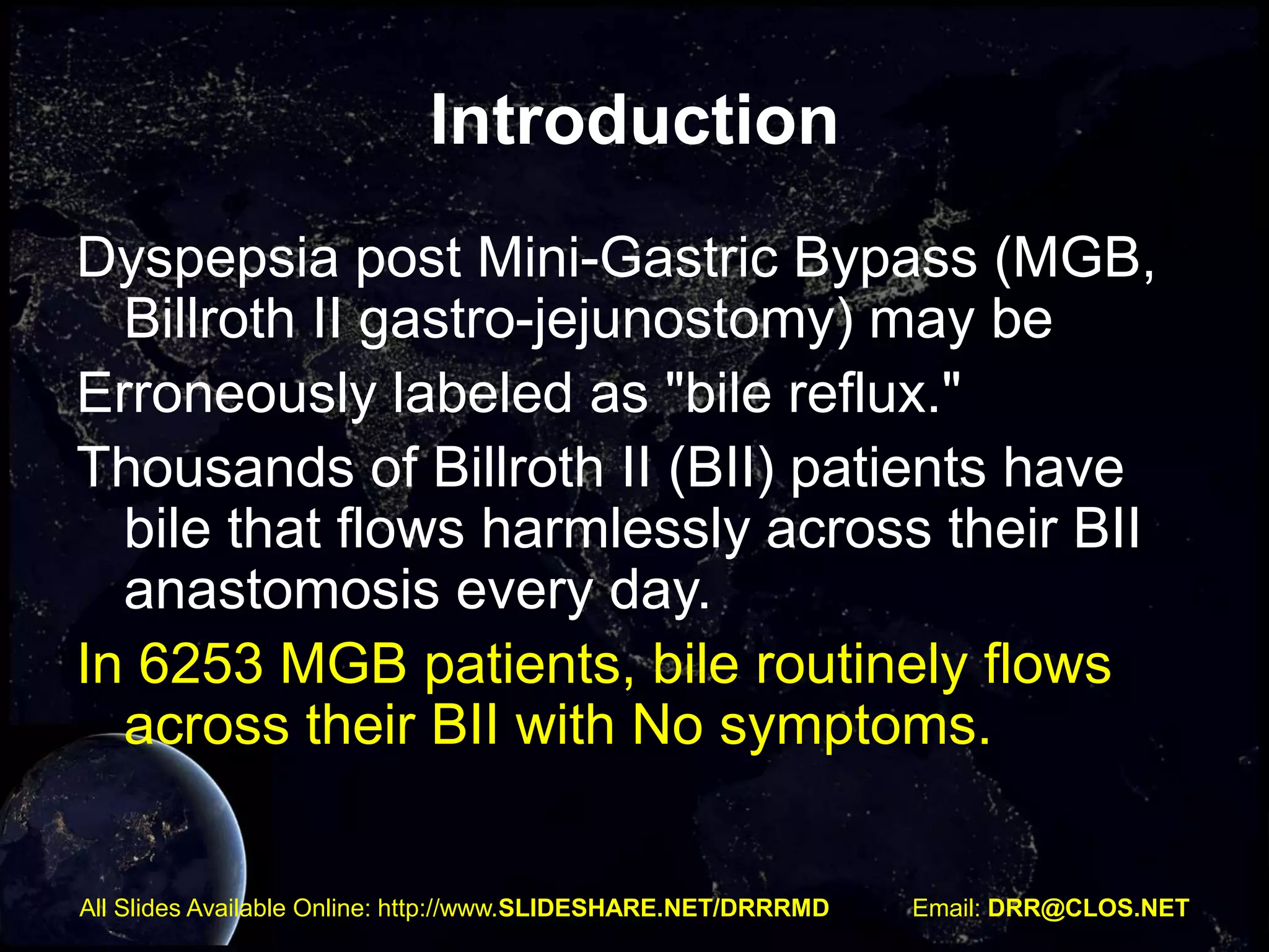 Bile reflux gastritis and marginal ulcer | PPTX
