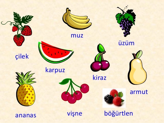 Sebzeler ve meyveler