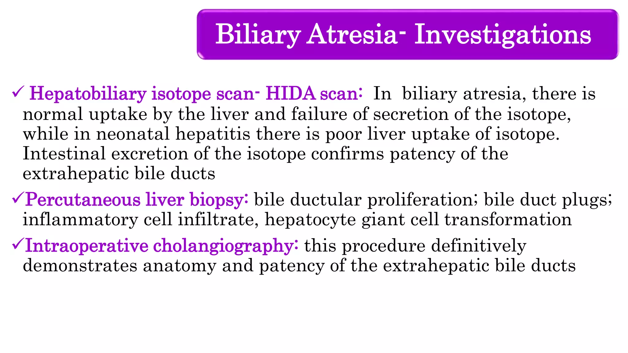 Biliary atresia- Obstructive jaundice/ Pediatric surgery | PPTX