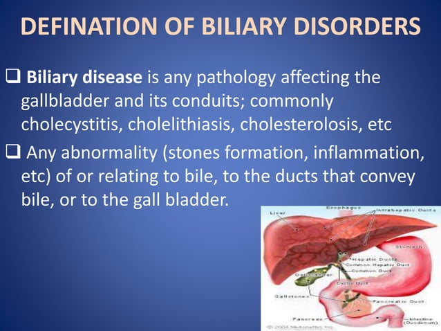 Biliary disorders | PPTX