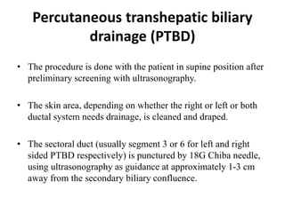 Biliary drainage | PPT