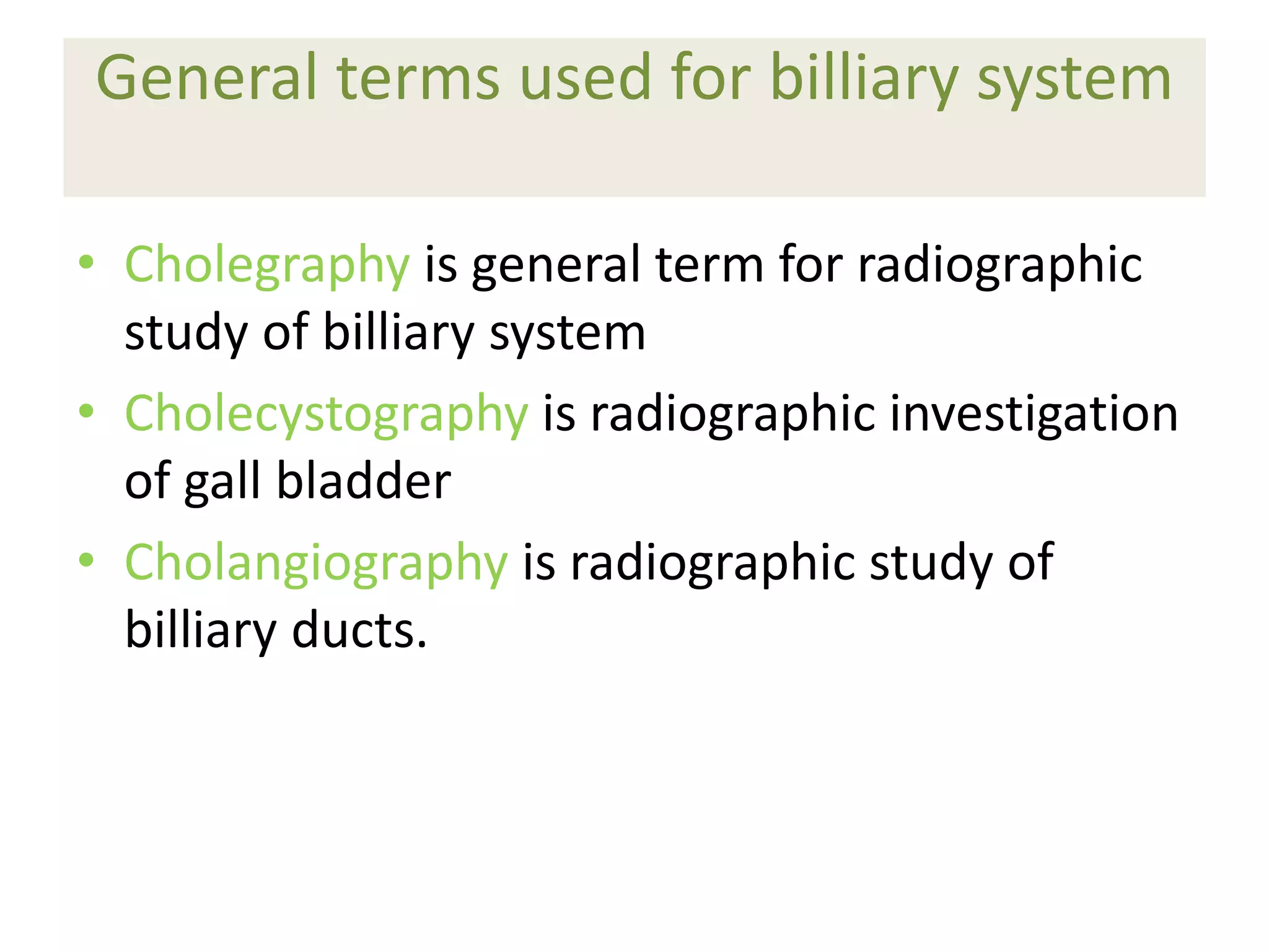 Investigation of Biliary Tract | PPTX