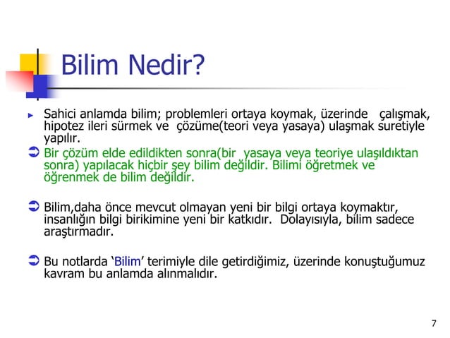 Bilim Felsefesi | PPT