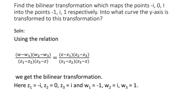 Bi-linear transformation 2 | PPT