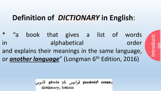 Bilingual dictionaries 3 | PPTX