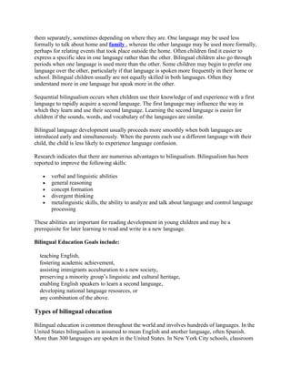 Bilingual education | DOC