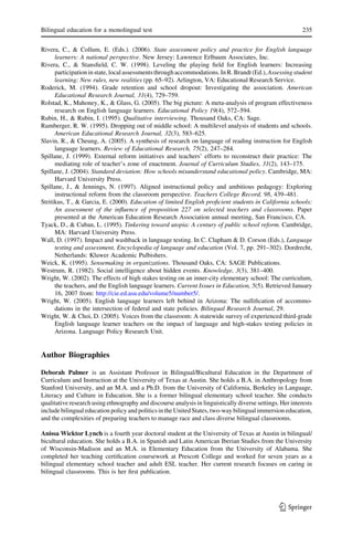 Bilingual education for a monolingual test | PDF