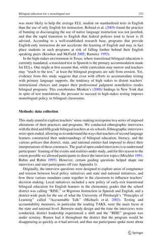 Bilingual education for a monolingual test | PDF