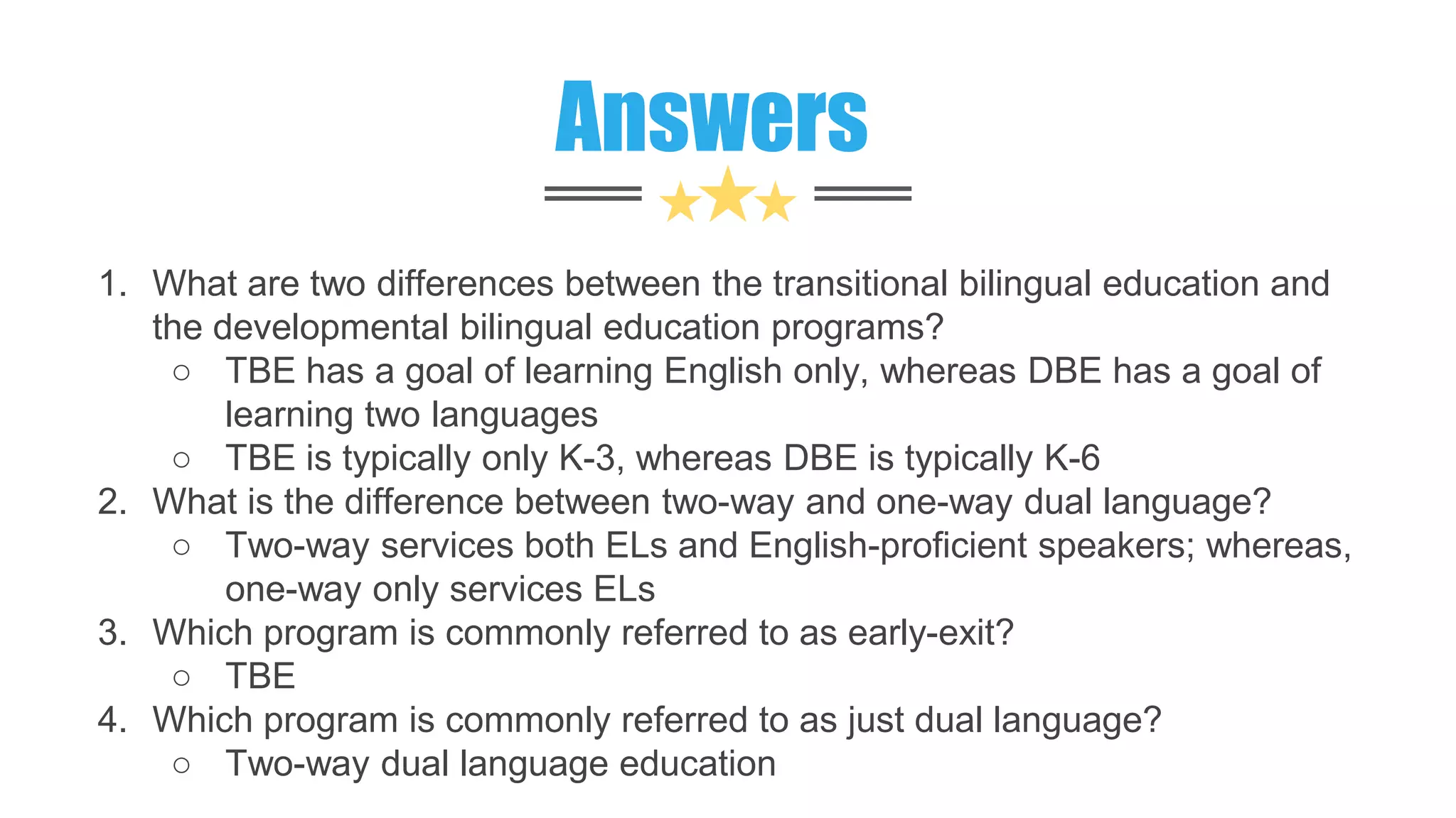 Bilingual Education Programs | PPTX