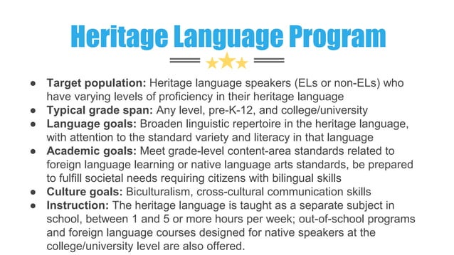 Bilingual Education Programs | PPTX | Special Education | Education