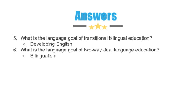 Bilingual Education Programs | PPTX | Special Education | Education