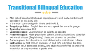 Bilingual Education Programs | PPTX