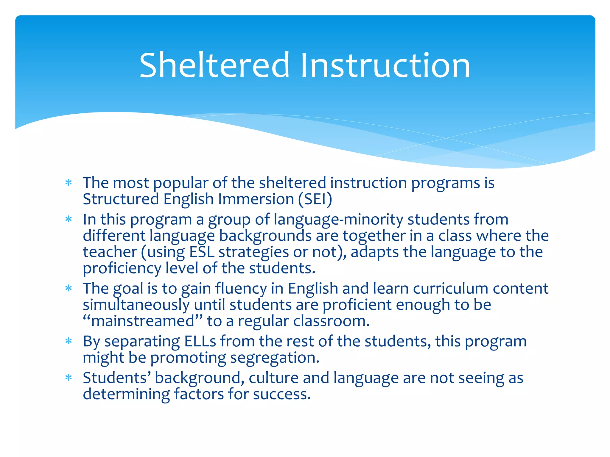 Bilingual esl models_coto | PPTX