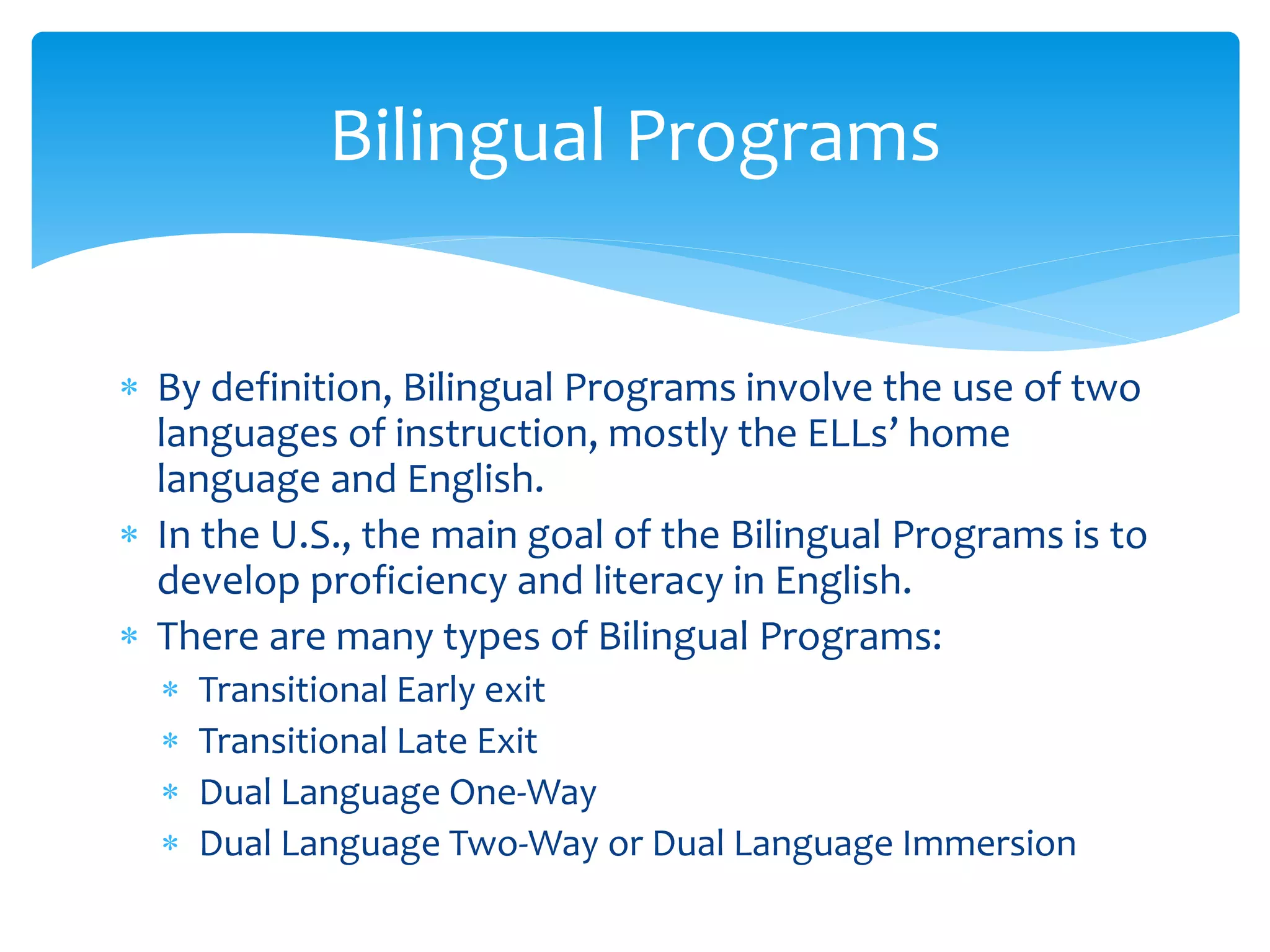 Bilingual esl models_coto | PPTX