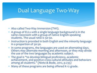 Bilingual esl models_coto | PPTX