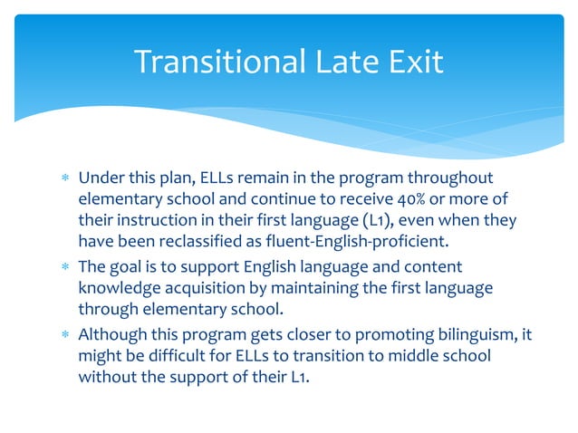 Bilingual esl models_coto | PPT