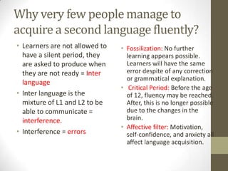 Bilingualisam L1 and L2 | PPT